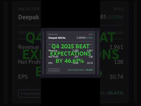 Deepak Nitrite Q4 2025 Result v/s Expectations #stockmarket #trading #status