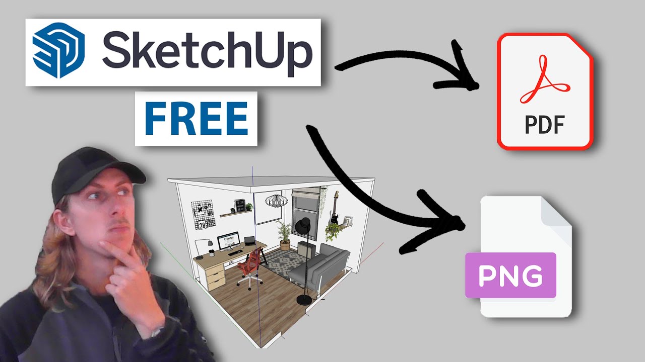 How to Export a PDF and PNG images from SketchUp Free