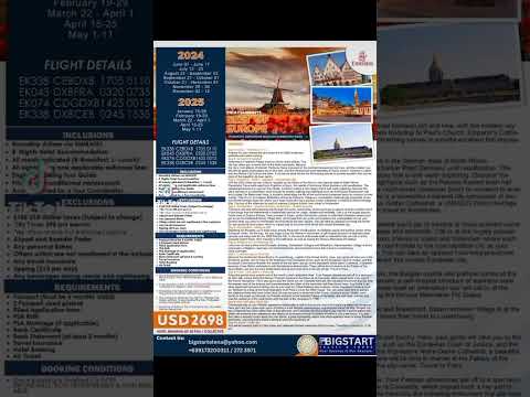 9D8N EUROPE TOUR PACKAGE