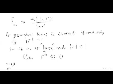 78. WHAT IS SUM TO INFINITY OF A CONVERGENT GEOMETRIC SERIES?? (A-level Maths, Pure Maths Video 78)