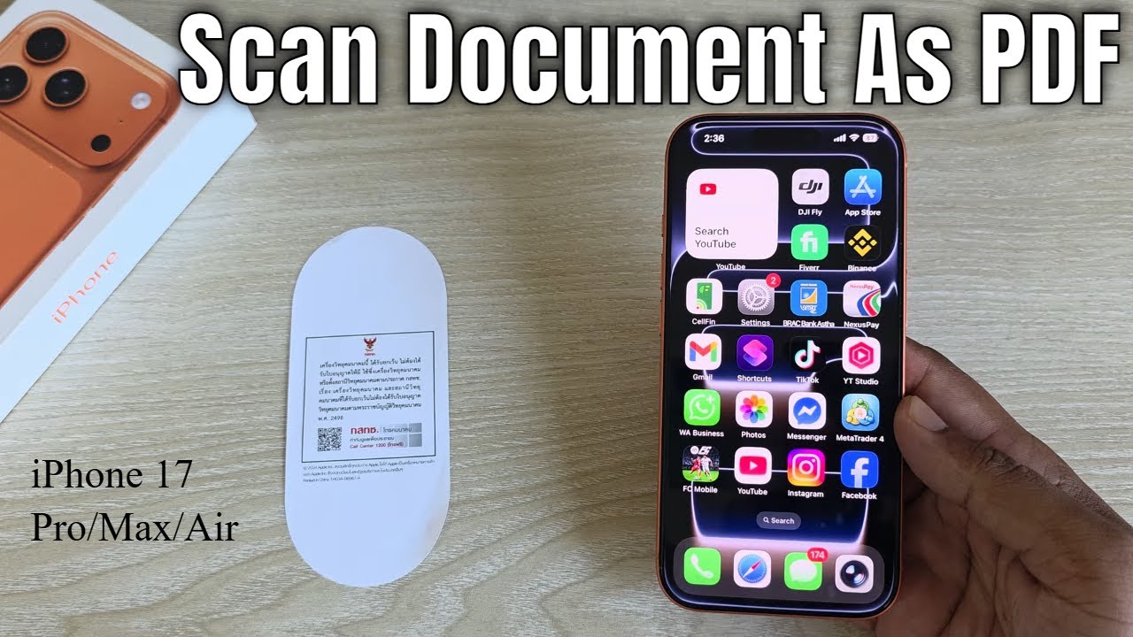 iPhone 17/17 Pro/Max: How to scan document as pdf on iPhone