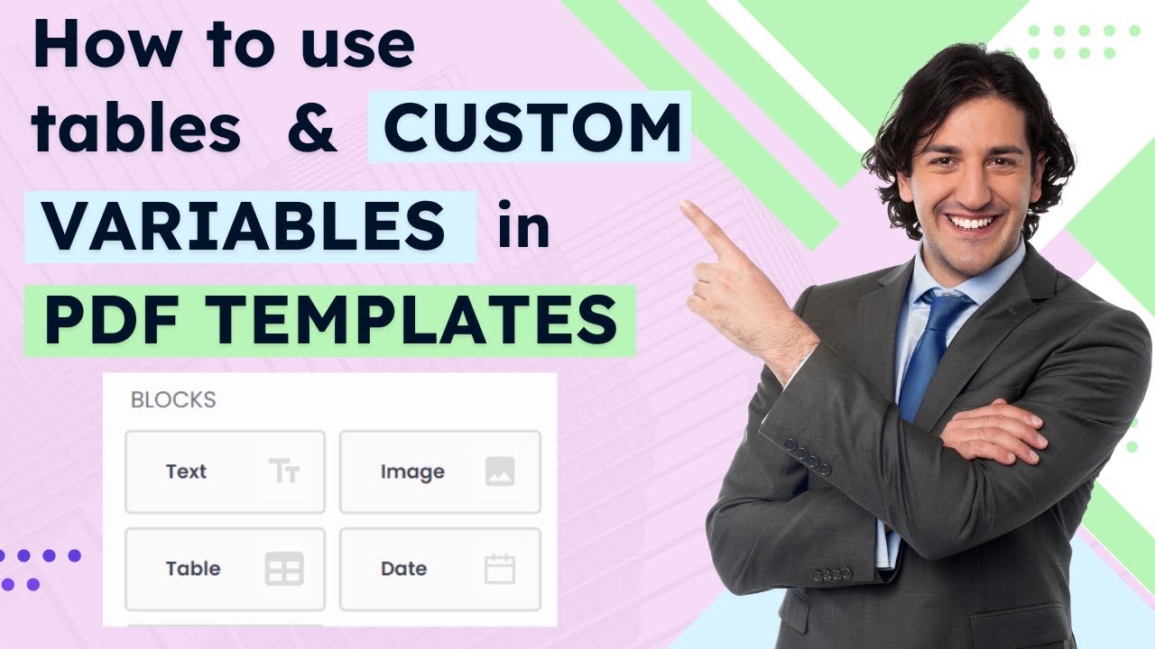Learn How to Use Tables and Custom Variables in PDF Templates with Ease!