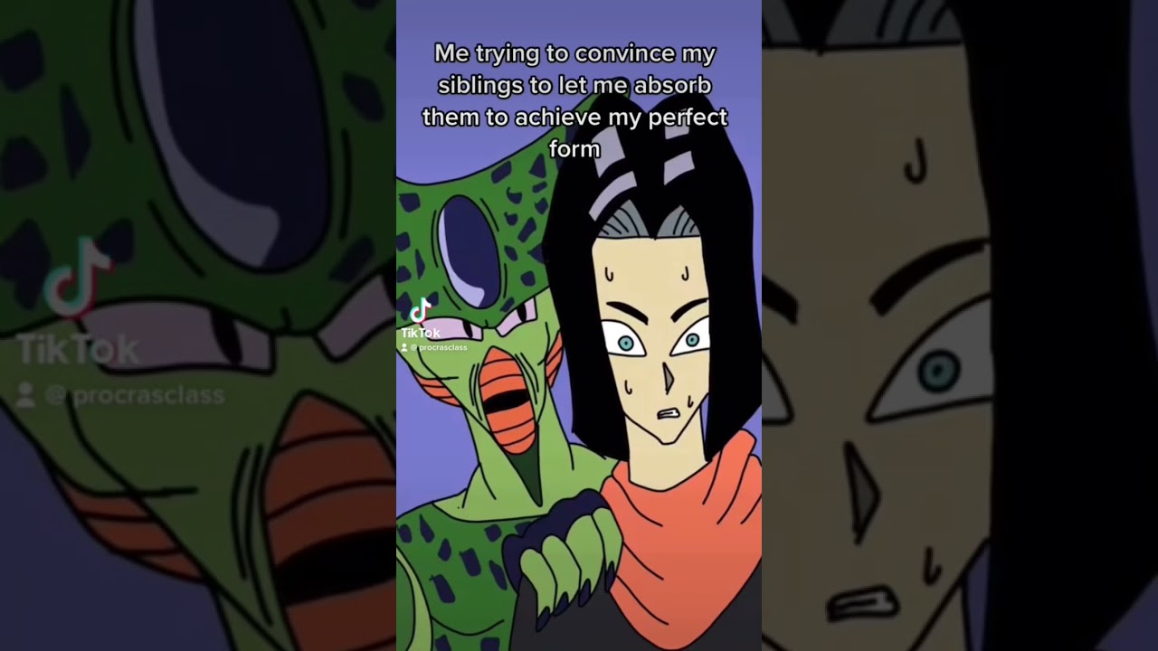 Imperfect Cell trying to convince the other androids(go watch my cartoons)  #dragonball #cell #dbz