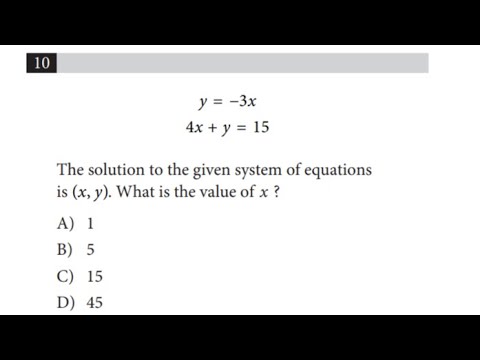 2023 SAT Math Practice (No Calculator) Test 1 #10