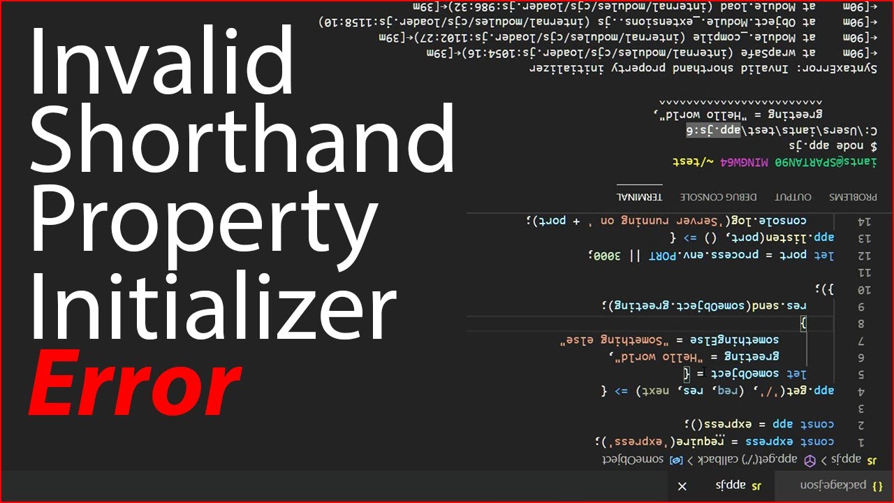 Invalid Shorthand Property Initializer - Fix!