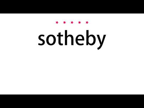 How to pronounce sotheby - Vocab Today
