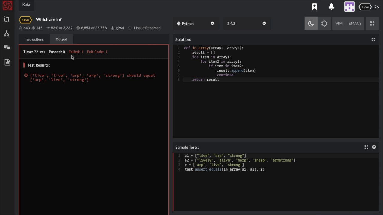 Codewars 6kyu question | Python