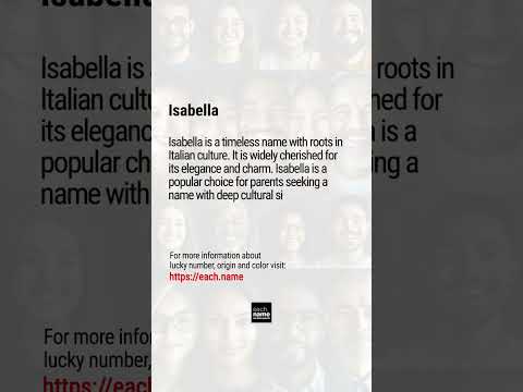 Discover the Meaning of Names! πβ¨ #NameMeaning #BabyNames #UniqueNames #isabella