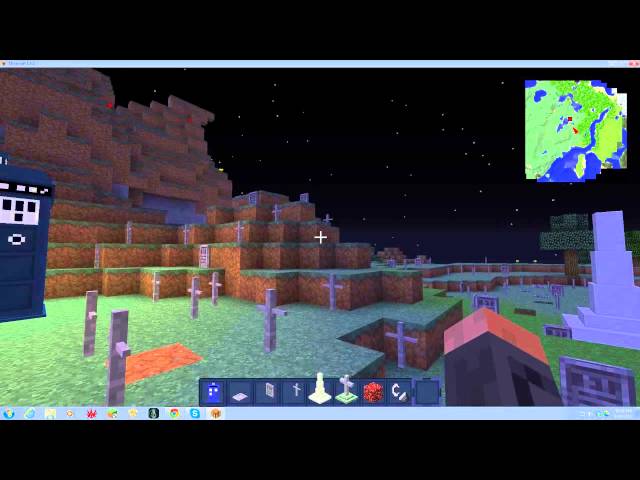 Trenzalore with the Dalek Mod and the Gravestone Mod! Minecraft Map