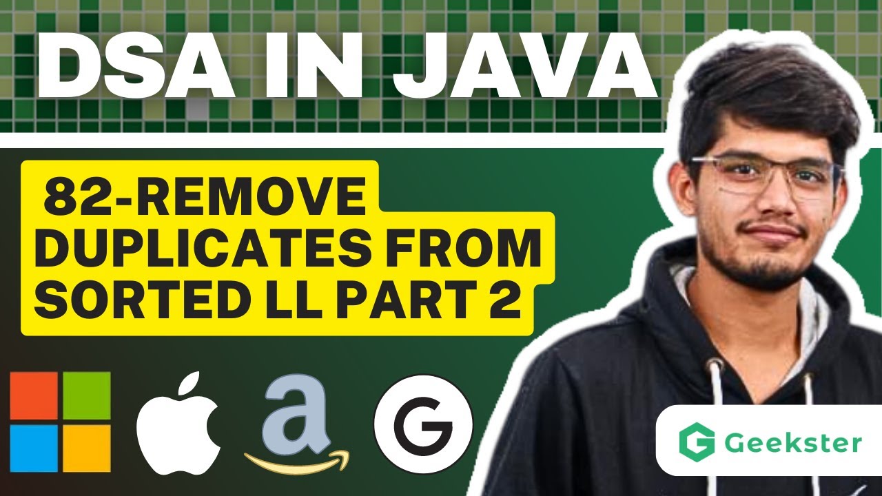 Remove Duplicates From Sorted Linked List | LeetCode 82 |Top Interview Question| Java DSA | Geekster