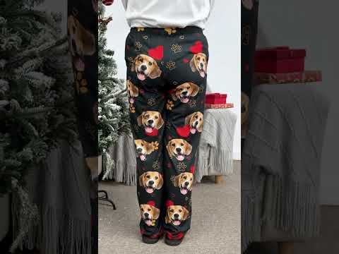 Custom Photo Dog Cat Mom Dad | Personalized Pajama Pants
