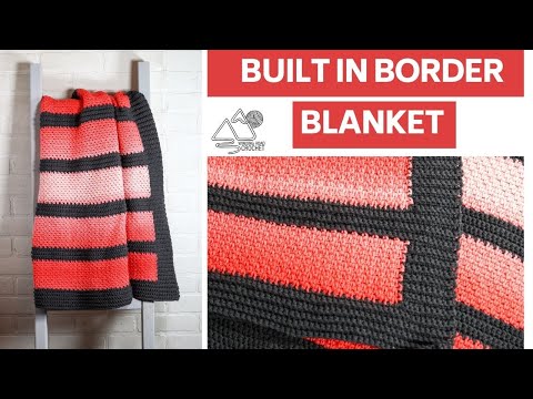 CROCHET: Ombre Blanket with Built in Crochet Border Step by Step Tutorial