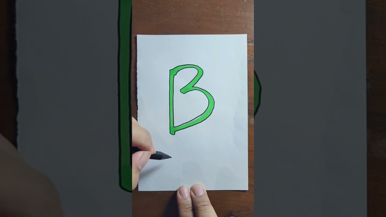 Draw Object Start With Letter B - Menggambar Objek  Awalan Huruf B #shorts #drawing #animation