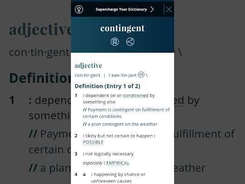 Contingent meaning #contingent #definitions #wordmeanings #meaningsofwords #expandedvocabulary