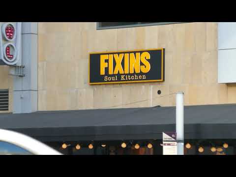 Fixins Soul Kitchen LA Live Murder Location Los Angeles California USA December 13, 2023