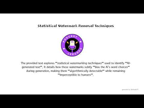 Statistical Watermark Removal Techniques