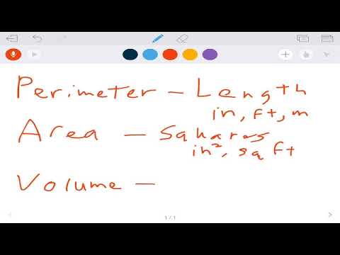 Perimeter, Area, and Volume