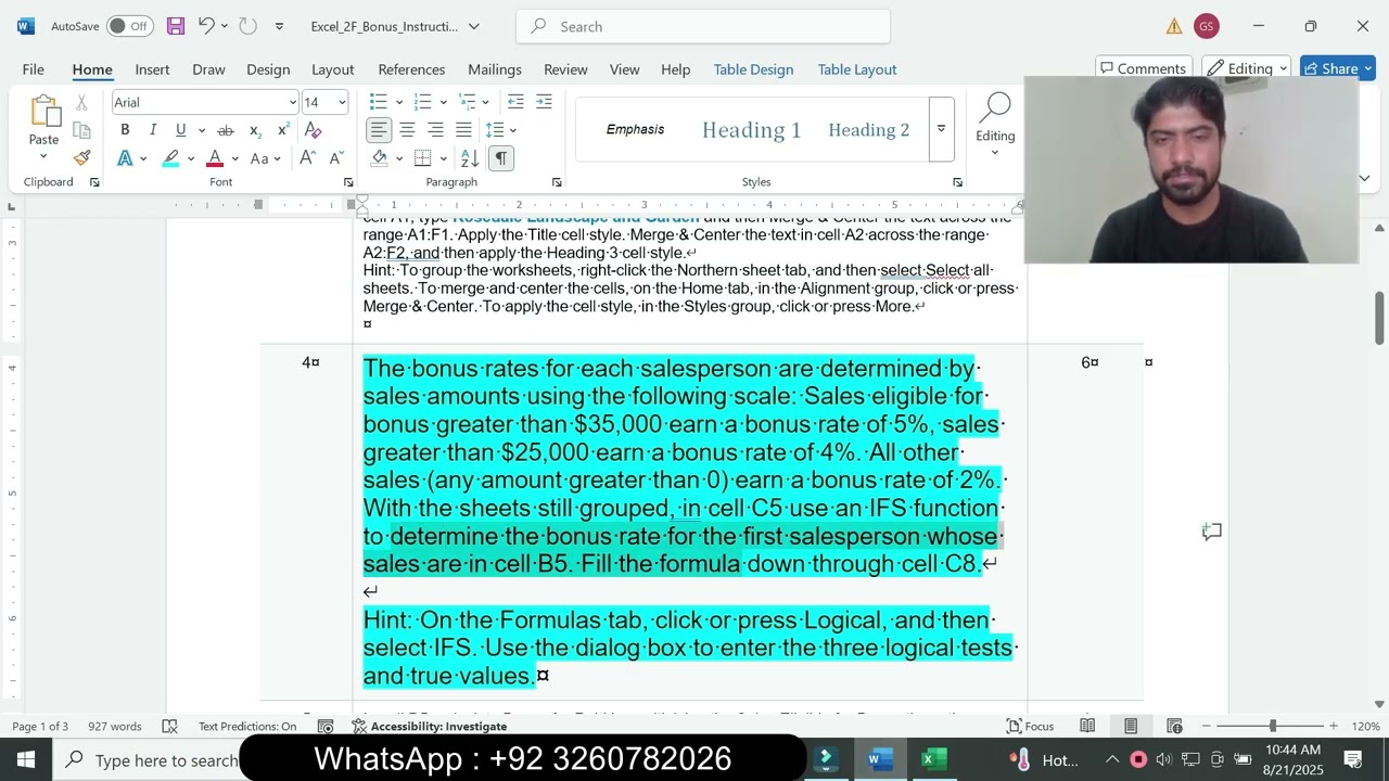 Excel_2F_Bonus | Excel 2F Homework - Bonus | GO22_XL_CH02_GRADER_2F_HW - Bonus 1.3 | Excel 2F Bonus