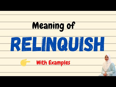 Daily vocabulary | Relinquish Meaning | Vocabgram
