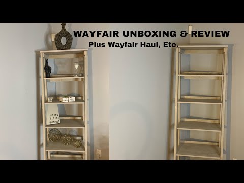 DETAILED WAYFAIR UNBOXING & REVIEW | BOOKSHELF | + Essentials