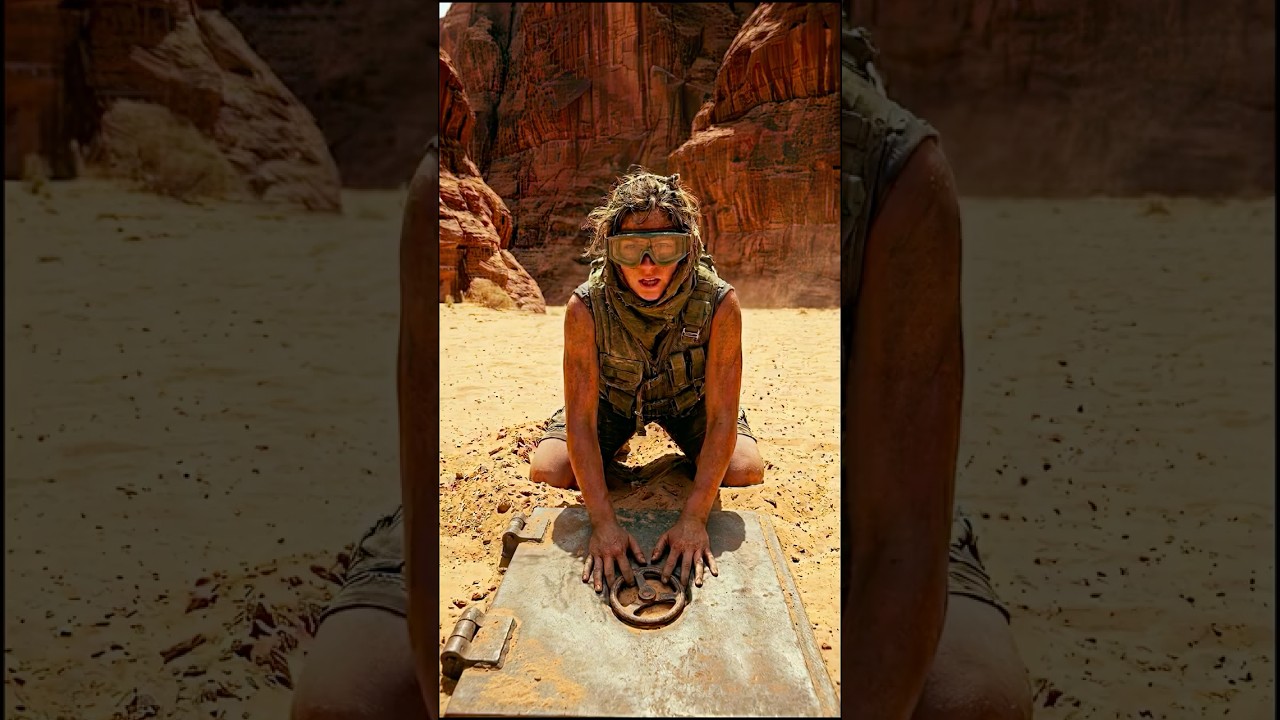 Underground shelter in a sandstorm #Survival #Cinematic  #Construction #Mystery #AIVideo#timelapse