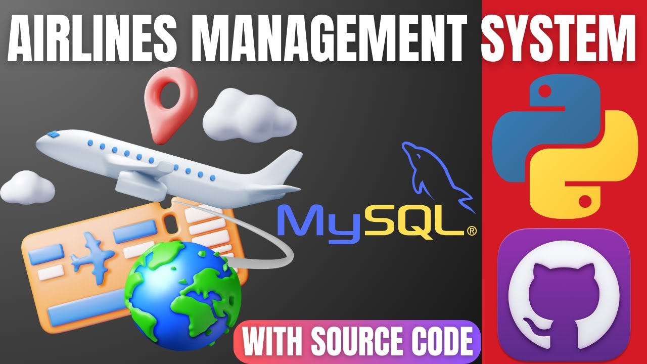 GUI Python Projects: Airlines Management Project tutorial with Tkinter and Mysql