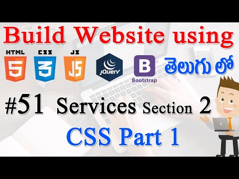 Learn 51 How to Build Website using Html CSS JS jQuery Bootstrap Services Section 02 CSS Part 1 ...