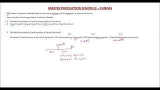 MPS - Master production scheduling - Solved examples
