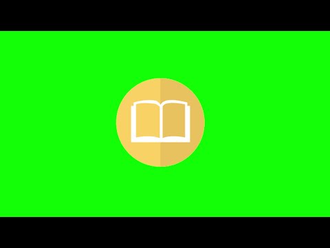 Animated Book Icon Green Screen