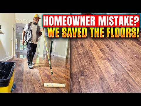 Restoring LVP Floors with a Screen & Recoat after Homeowner applied wrong product on the Floors