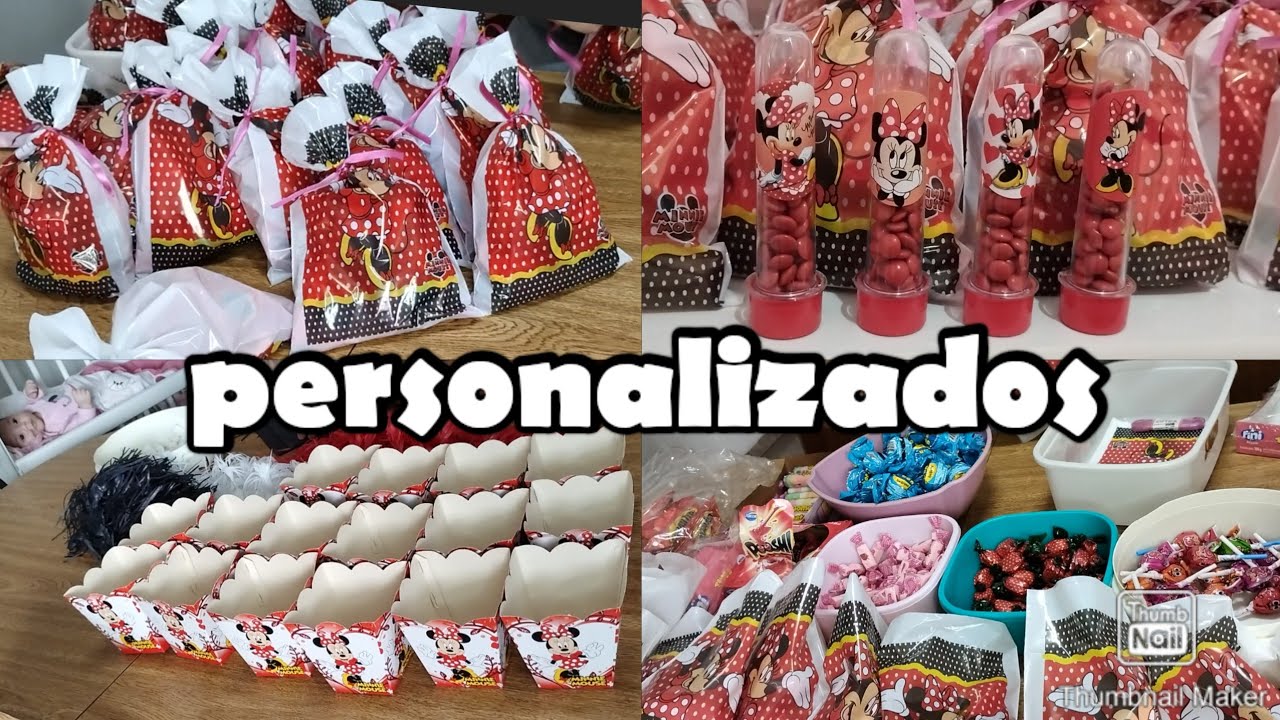 PERSONALIZADOS FESTA MINNIE VERMELHA | PREPARATIVOS FESTA DE 2 ANOS | LEMBRANCINHAS PERSONALIZADAS