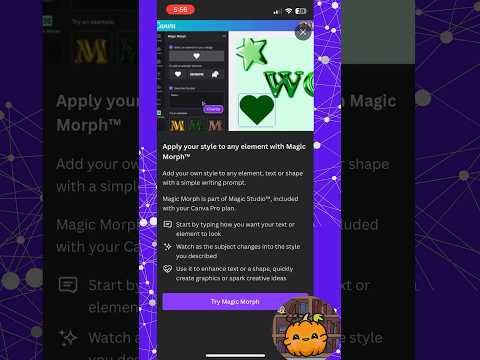 Magic Morph in Canva π€©- Transform words and shapes with a simple written prompt in seconds