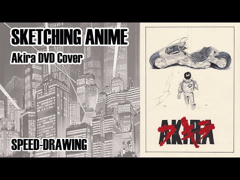 Sketching Akira DVD Cover concept (Manga)(Anime)(Otomo)(Ink illustration)(Speed-drawing)