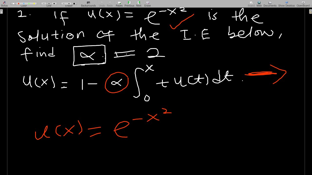 Solution to an Integral Equation