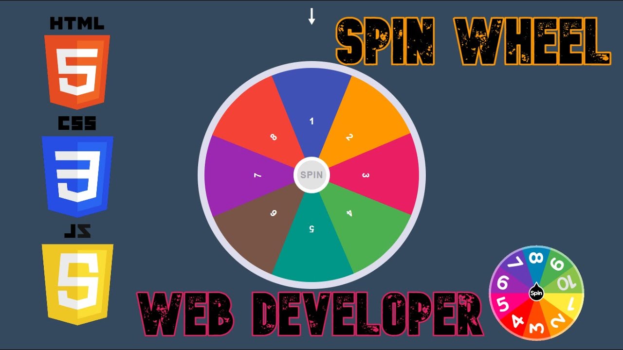 Create Spin Wheel Using HTML, CSS And JavaScript.