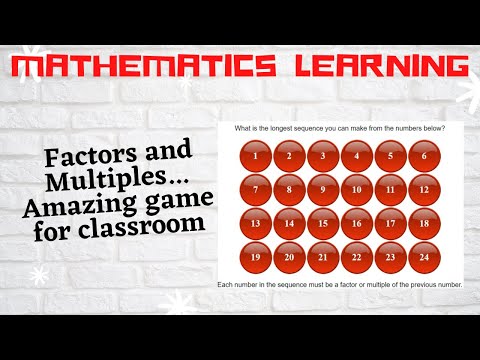 Factor and Multiple game