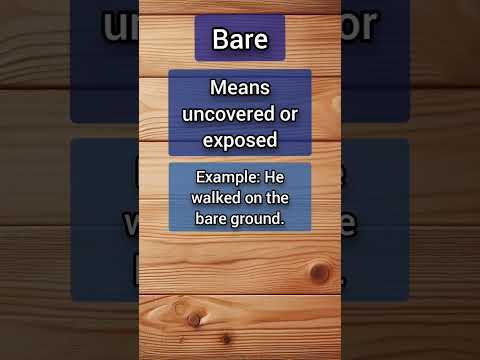 'Bear' vs 'Bare'👈 #learnenglish #english #meaning #shorts #subscribe #vocabulary #conversation