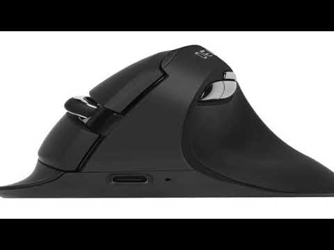 Delux M618 Mini Ergonomic Wireless Mouse Vertical Mice Rechargeable Silent Click Multi- De