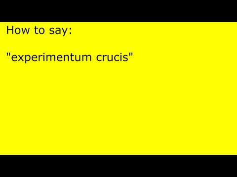 How to pronounce experimentum crucis