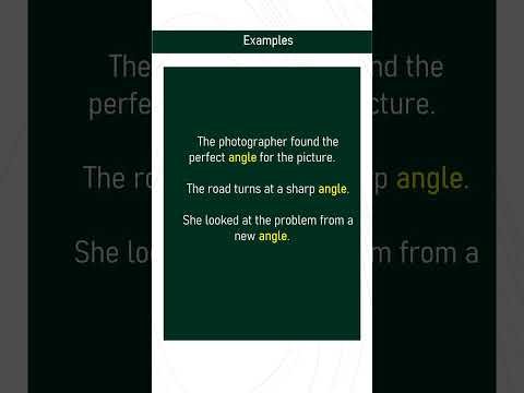angle # Expand Your English Vocabulary