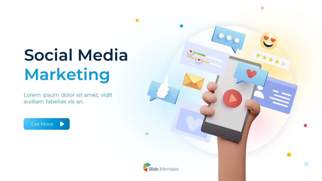 Social Media Marketing Pitch Deck powerpoint animation template