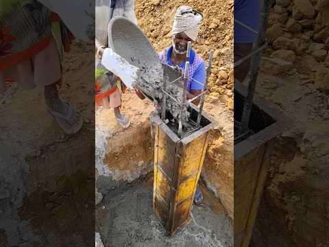 Column concrete work✅👌👌👌 #shorts #shortsfeed #satisfying #column #concrete #amazing