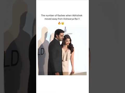 The number of flashes when Abhishek moved away from Aishwarya Rai !! #aishwaryaraibachchan#bollywood