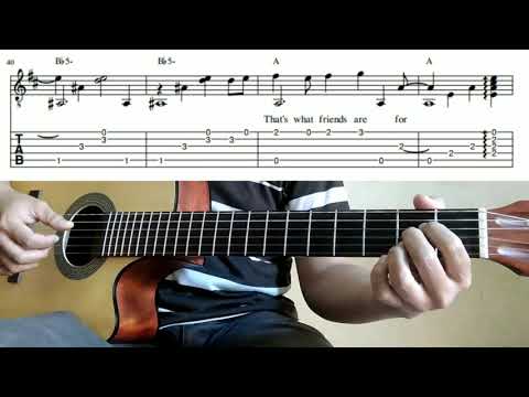That's What Friends Are For - Dionne Warwick ( fingerstyle + tab + lyric + chord )
