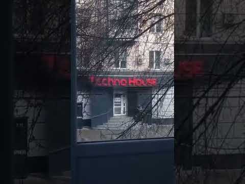 Russian Soldier try to Break Hardware Store Door Kharkiv is he Searching for a brand new PC ? Harkiv