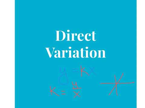 Direct Variation Examples
