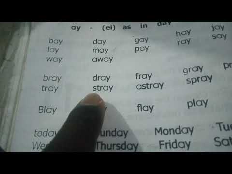 more easy English reading words with /ay/ in them