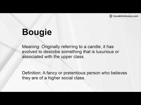 Bougie Meaning