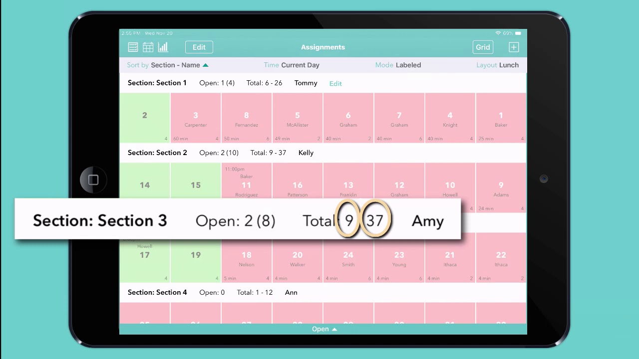 Waitlist Me - Section Management and Floor Plans