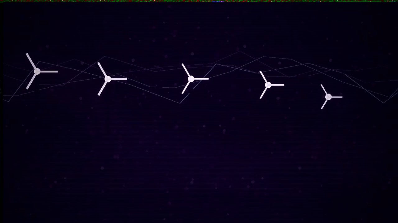 4K 8-Bit Vector FX Midnight Neon Wind Farm Vector Style - 1 Hour Wallpaper